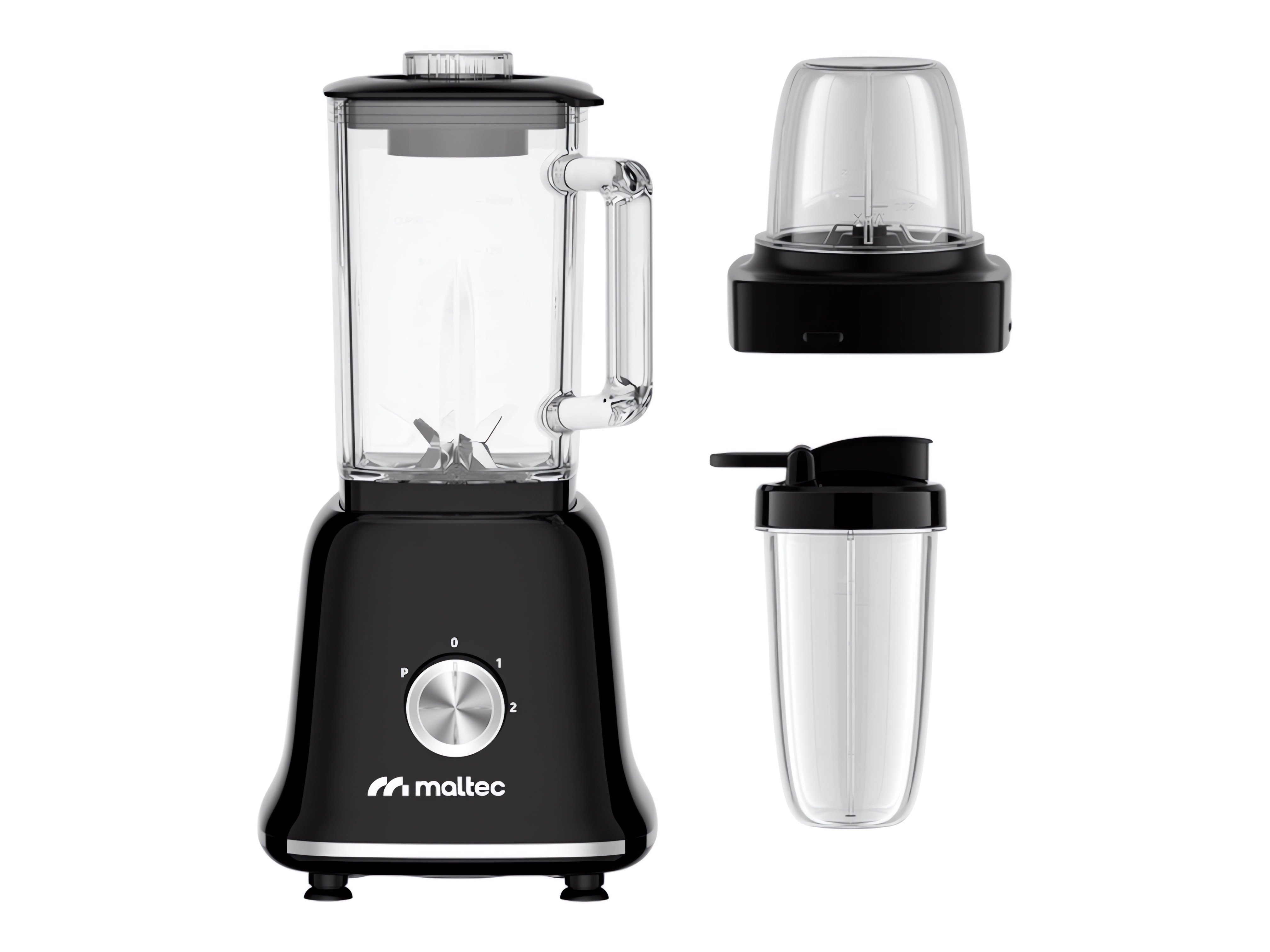 Stolný mixér MalTec 1800 W, 1,6 l, 4 v 1, čierny - 112516 - darcekvakcii.sk