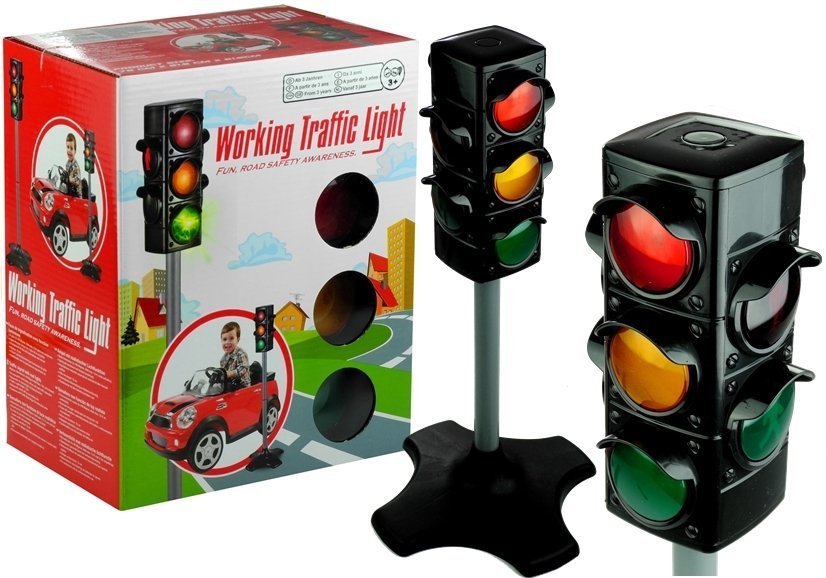 LEAN Toys 3652 Světelný dopravní semafor pro děti, 72 cm - 3652 ...