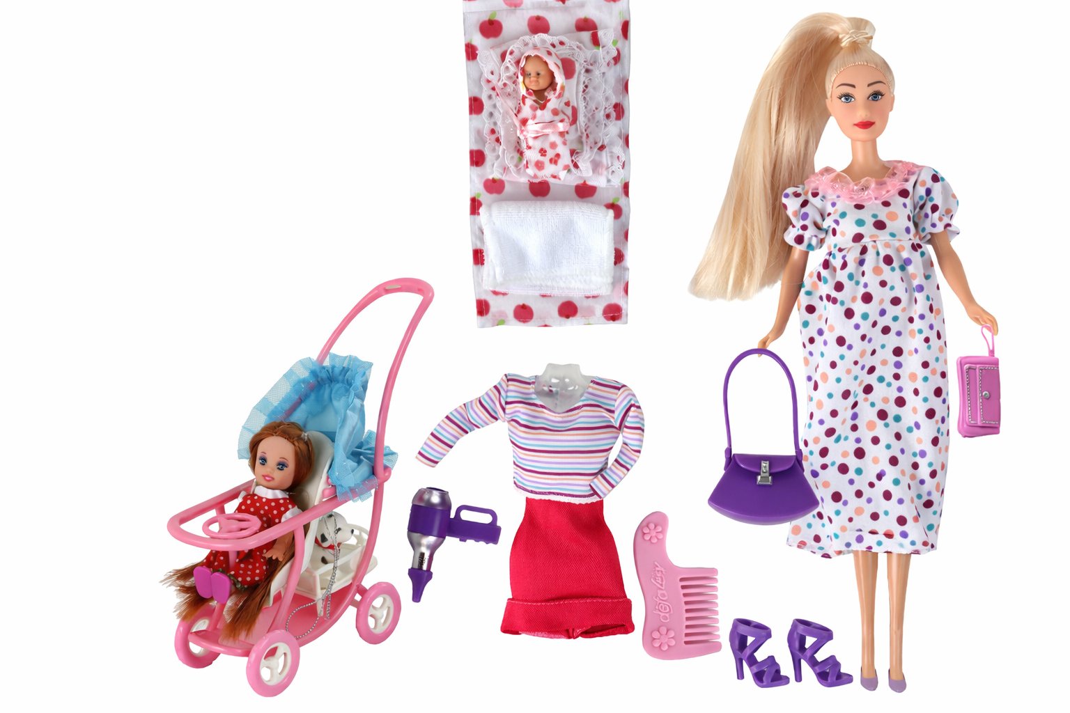 LEAN Toys 14770 Lucy tehotenská bábika – sada príslušenstva XXL - 14770 ...
