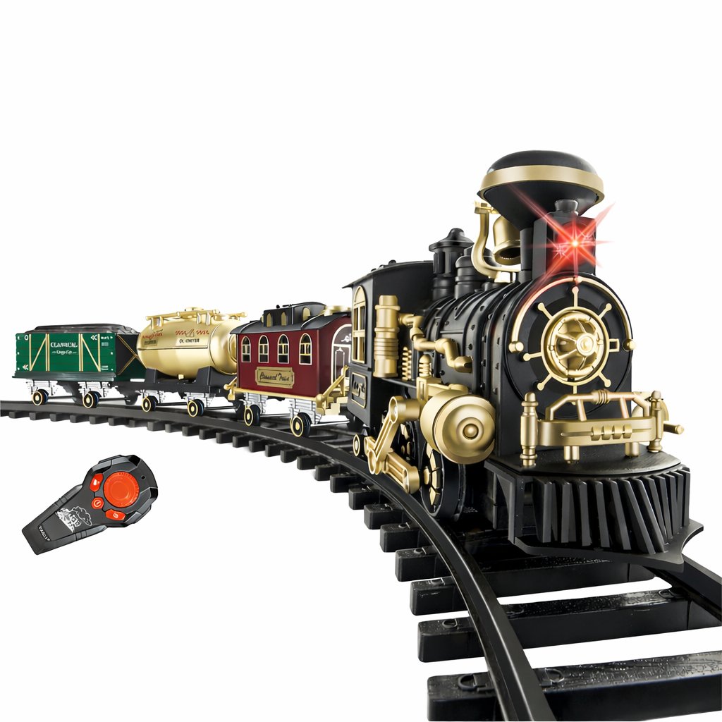 LEAN Toys 28095 Elektrická vláčkodráha RC Classical Train, světla ...
